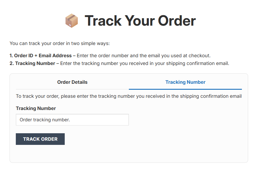 Tracking Widget - TrackShip Docs