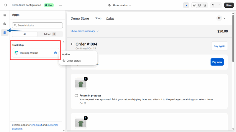 Tracking Widget - TrackShip Docs