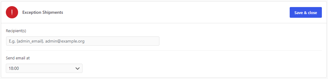 Admin Notifications - TrackShip Docs