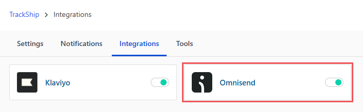 Omnisend - TrackShip Docs
